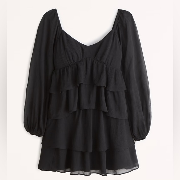 Abercrombie & Fitch | Dresses | Abercrombie Womens Longsleeve Ruffle ...